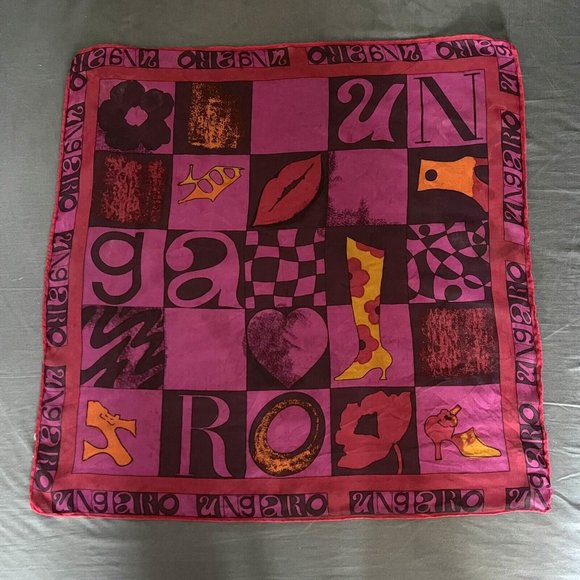 Emanuel Ungaro | Accessories | Rare Vintage 96s Ungaro Pop Art Mod Silk ...